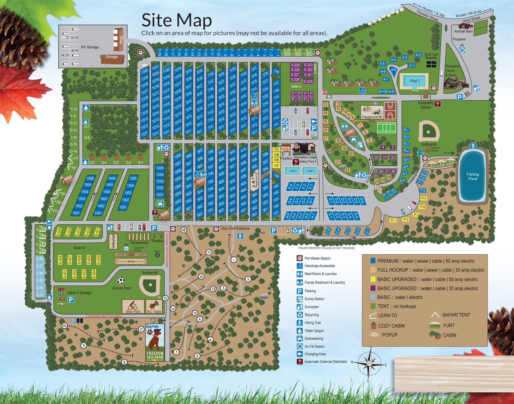 Resort Map - Normandy Farms Campground
